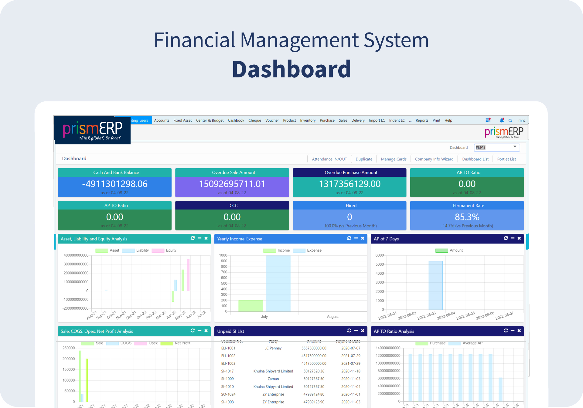 ERP for Accounting and Financial Management - PrismERP